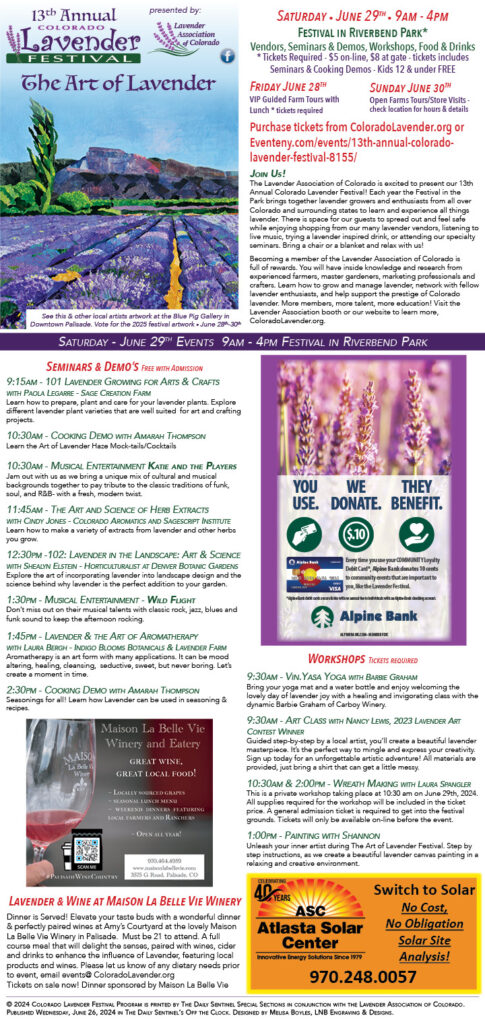 Lavender Festival : Lavender Association of Colorado